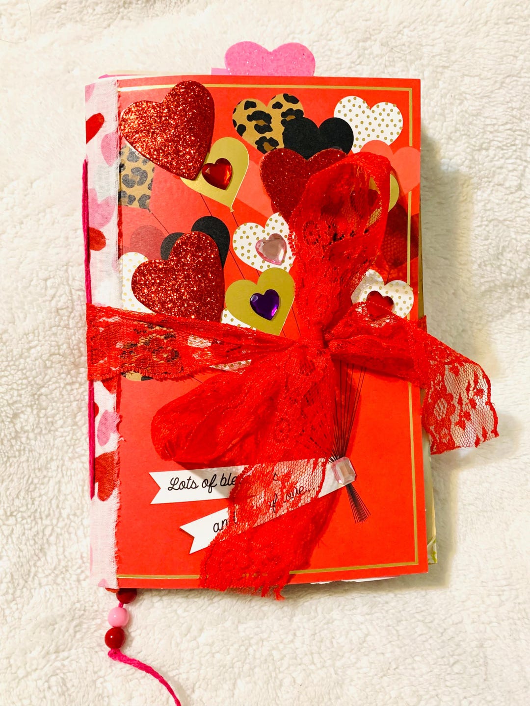 Cheetah Print and Red Junk Journal, Valentines Junk Journal, Love Junk ...