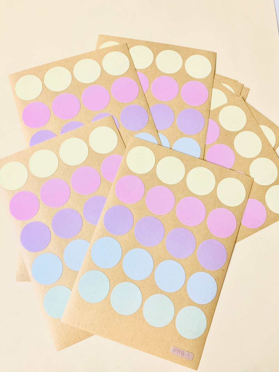 1 Pastel Circle Sticker Sheet, Tracker Stickers, Self Care Stickers ...