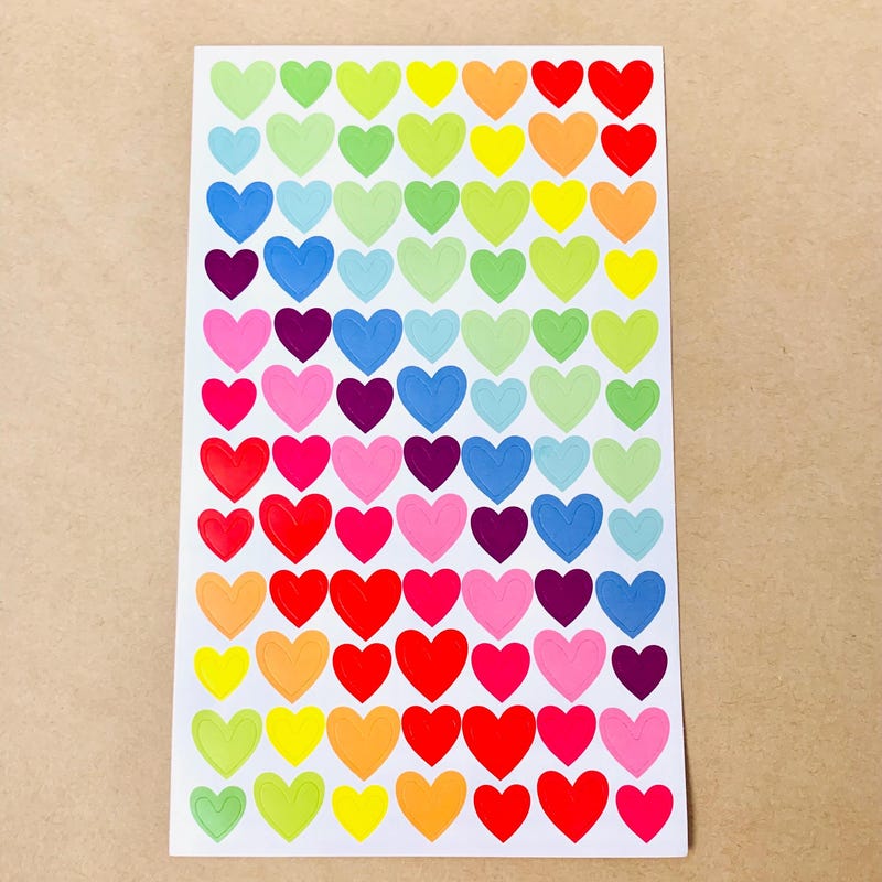 Small Heart Stickers - Etsy