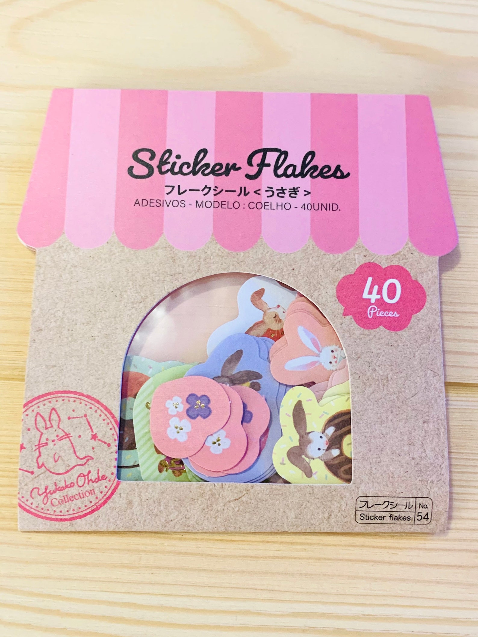 Rabbit Sticker Flakes, Rabbit Sticker Packs, Kawaii Stickers, Bujo ...