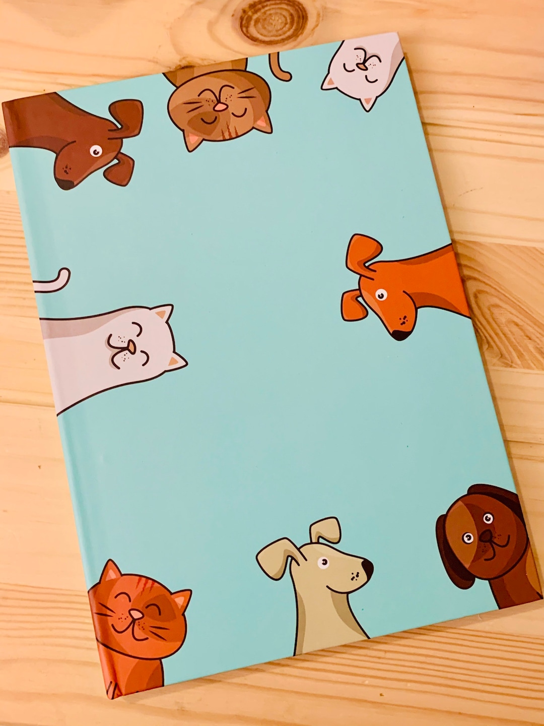 Dog and Cat Notebook, Cat and Dog Journal, Wide Ruled Journal, School ...