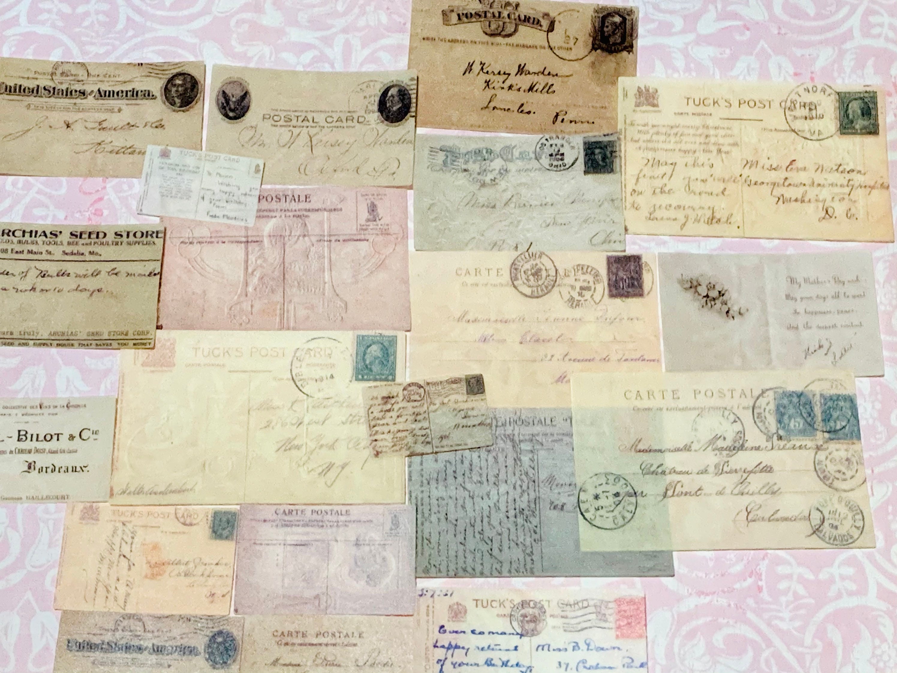 A Lot of 20 Postcard Stickers 20 Vintage Stickers Vintage | Etsy