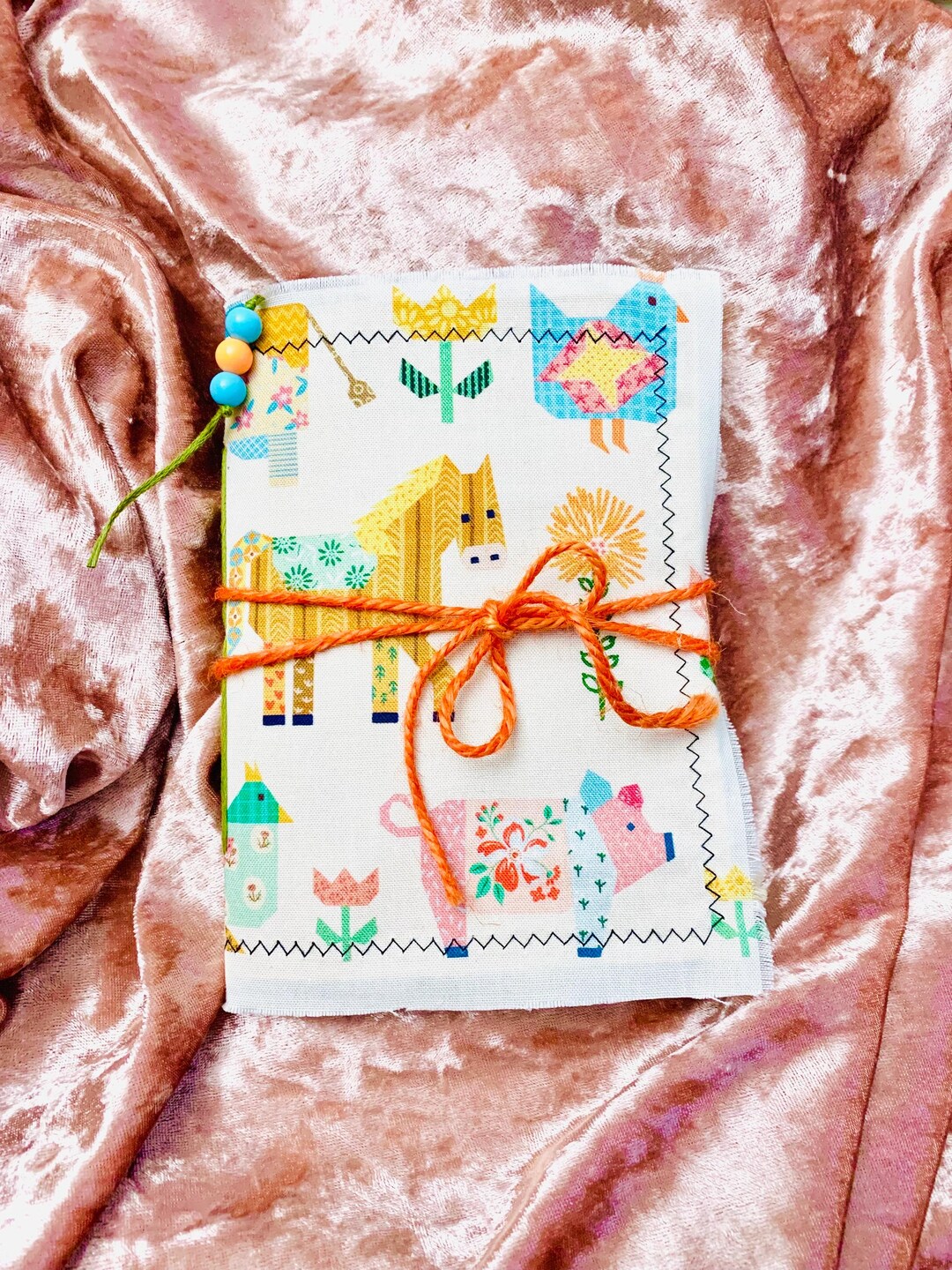 Patch Farm Animal Junk Journal, Small Fabric Junk Journal, Quirky ...