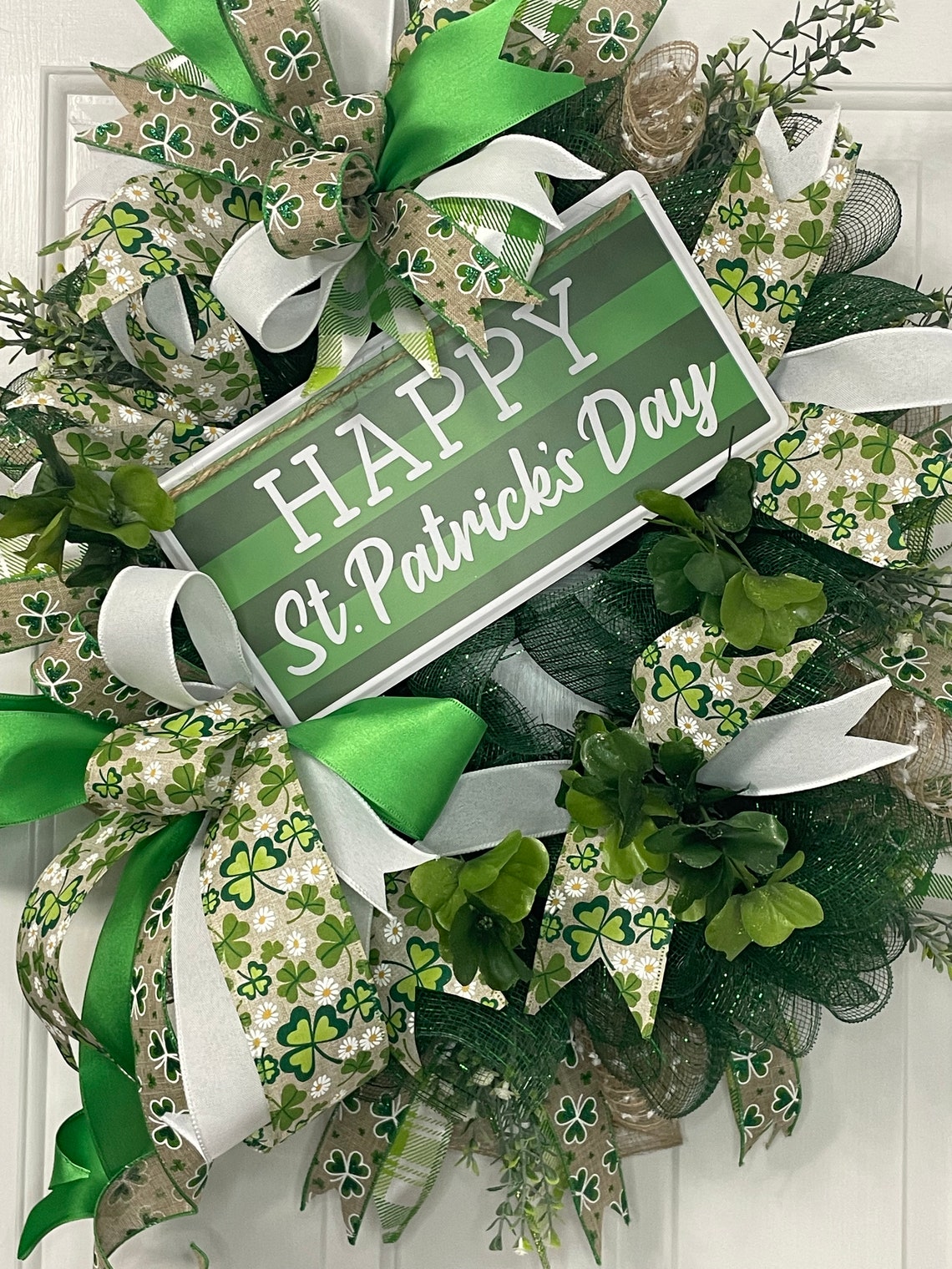 St. Patrick’s Day Wreath for Front Door, St. Patrick's Day Wreath, St ...