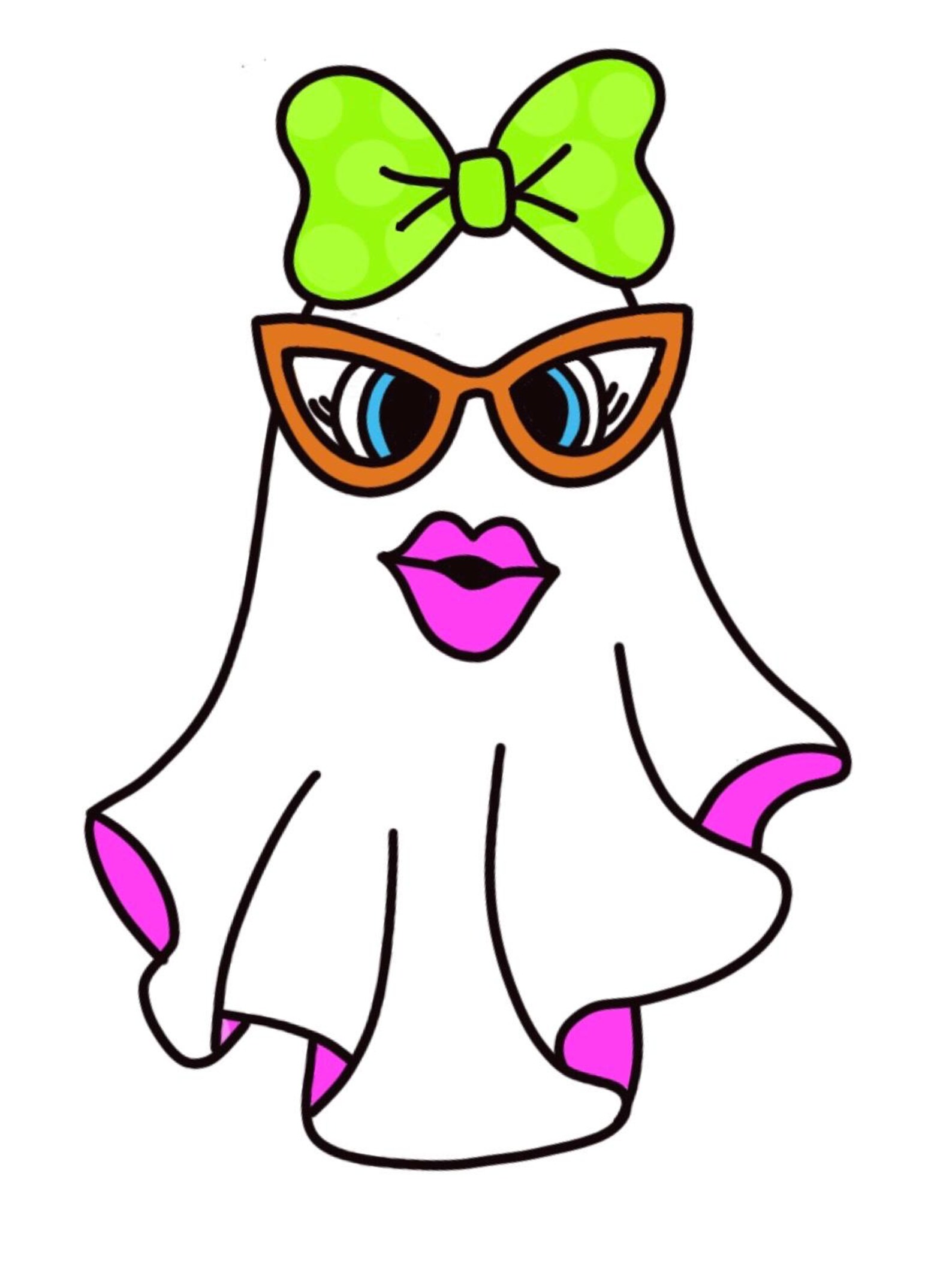 Mrs. Diva Ghost Digital Template - Etsy