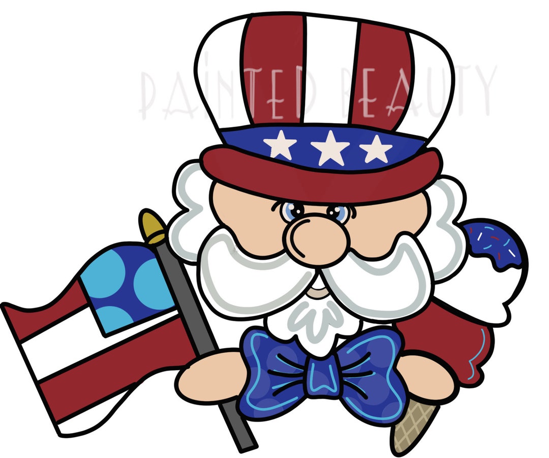Patriotic Uncle Sam Digital Template - Etsy