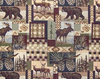 Cabin Patchwork Cotton Fabric by the Yard - Etsy