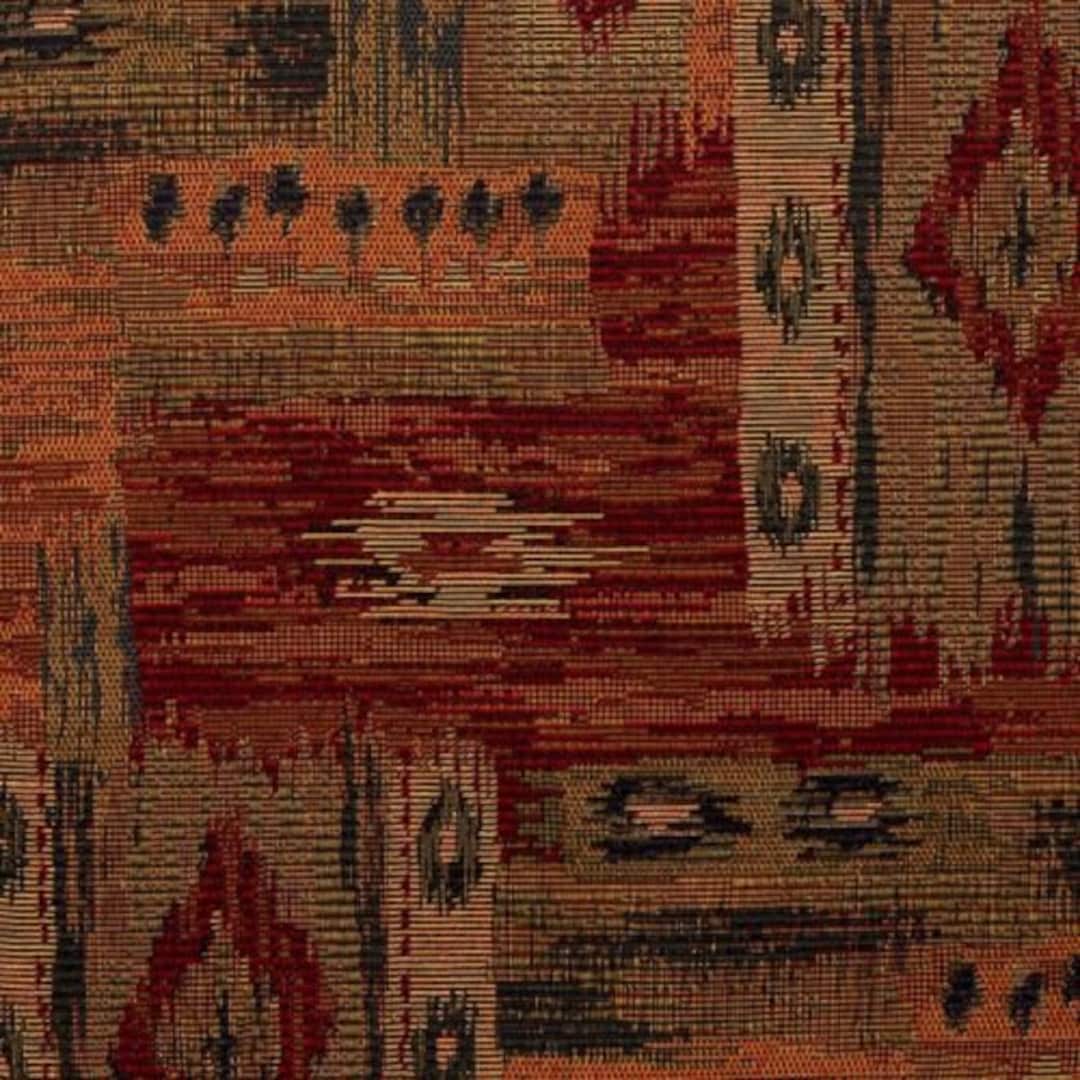 SOUTHWEST IKAT Upholstery Fabric South West Multi Ikat Rustic Tapestry ...