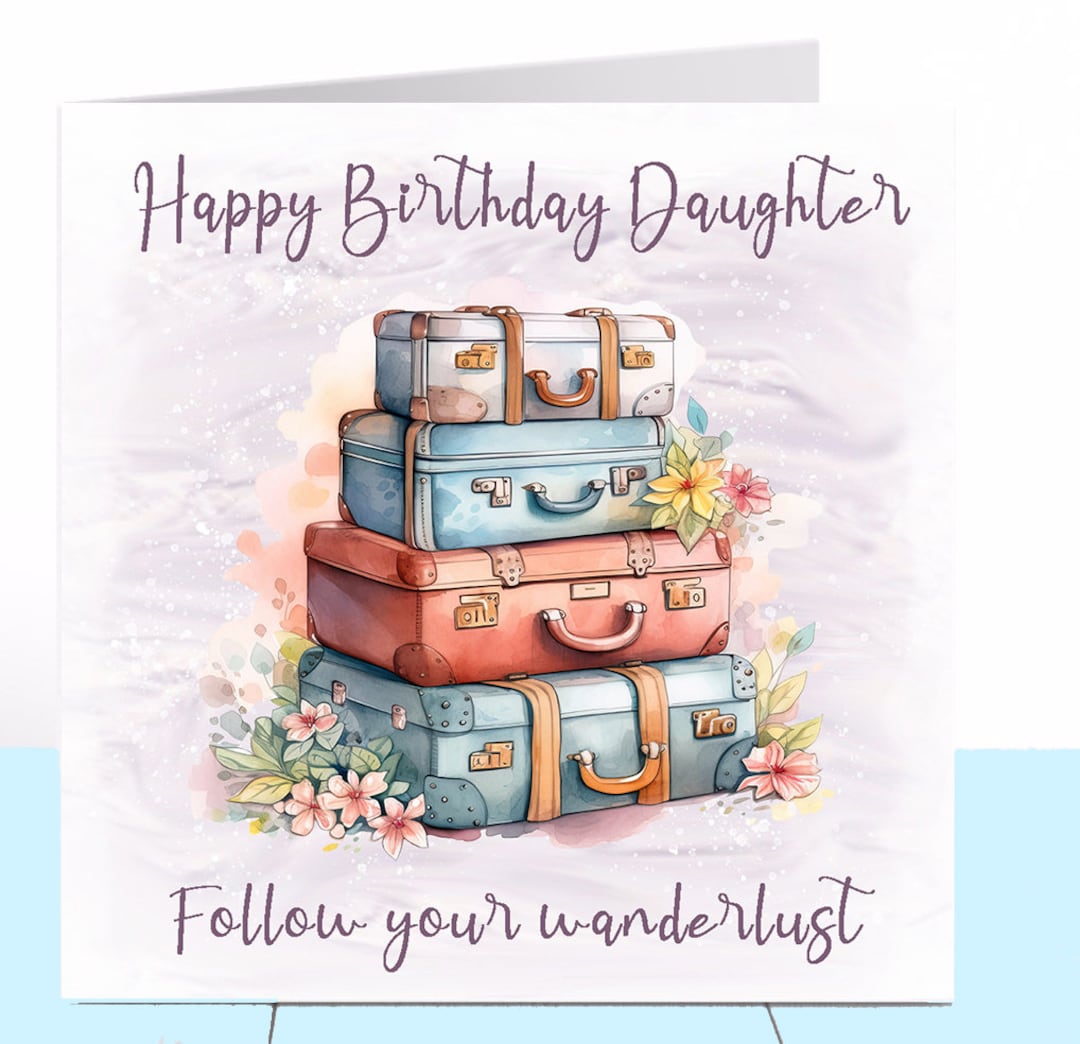Travel Lover Birthday Card, Traveller, Holiday, Back Packer, Wanderlust ...