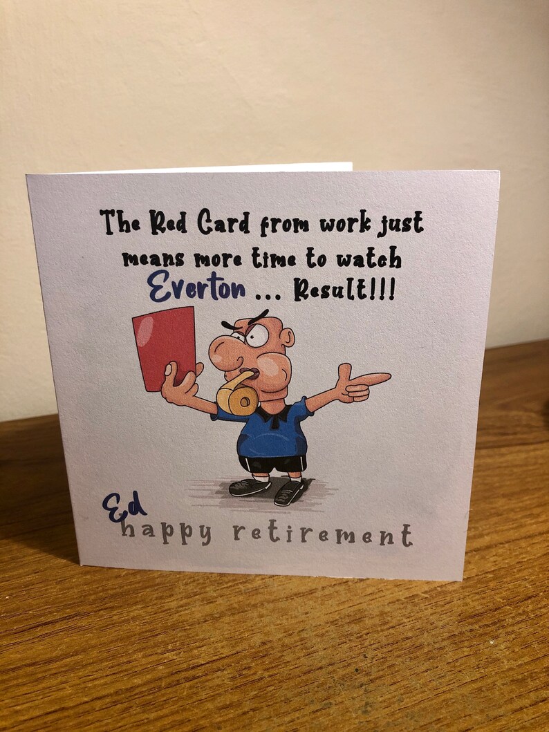 Football Retirement Card, Football, Chelsea, Liverpool, Everton ...