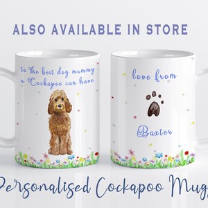 Cockapoo Dog Mummy Birthday Card, Cockapoo, Dog Birthday Card ...