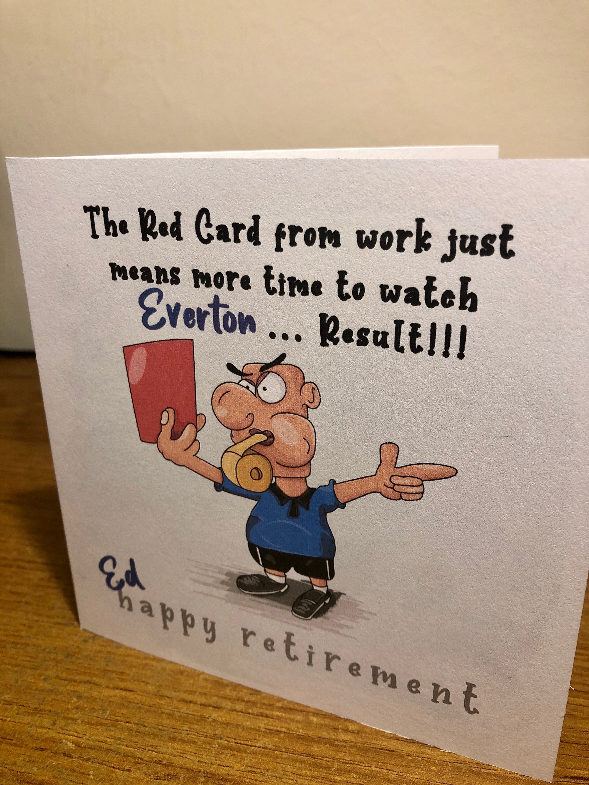 Football Retirement Card, Football, Chelsea, Liverpool, Everton ...