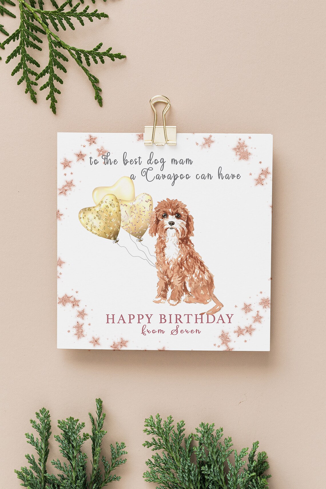 Cavapoo Dog Mummy Birthday Card Cavapoo Dog Birthday Card - Etsy UK