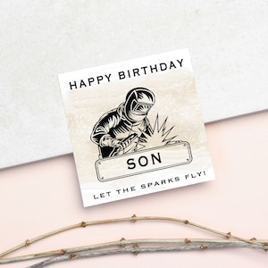 Welder Birthday Card, Welding Card, Dad Card, Husband Card, Son Card ...