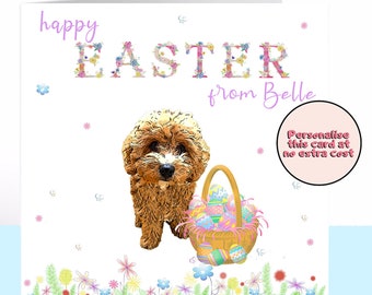 Dog Easter Card | Etsy