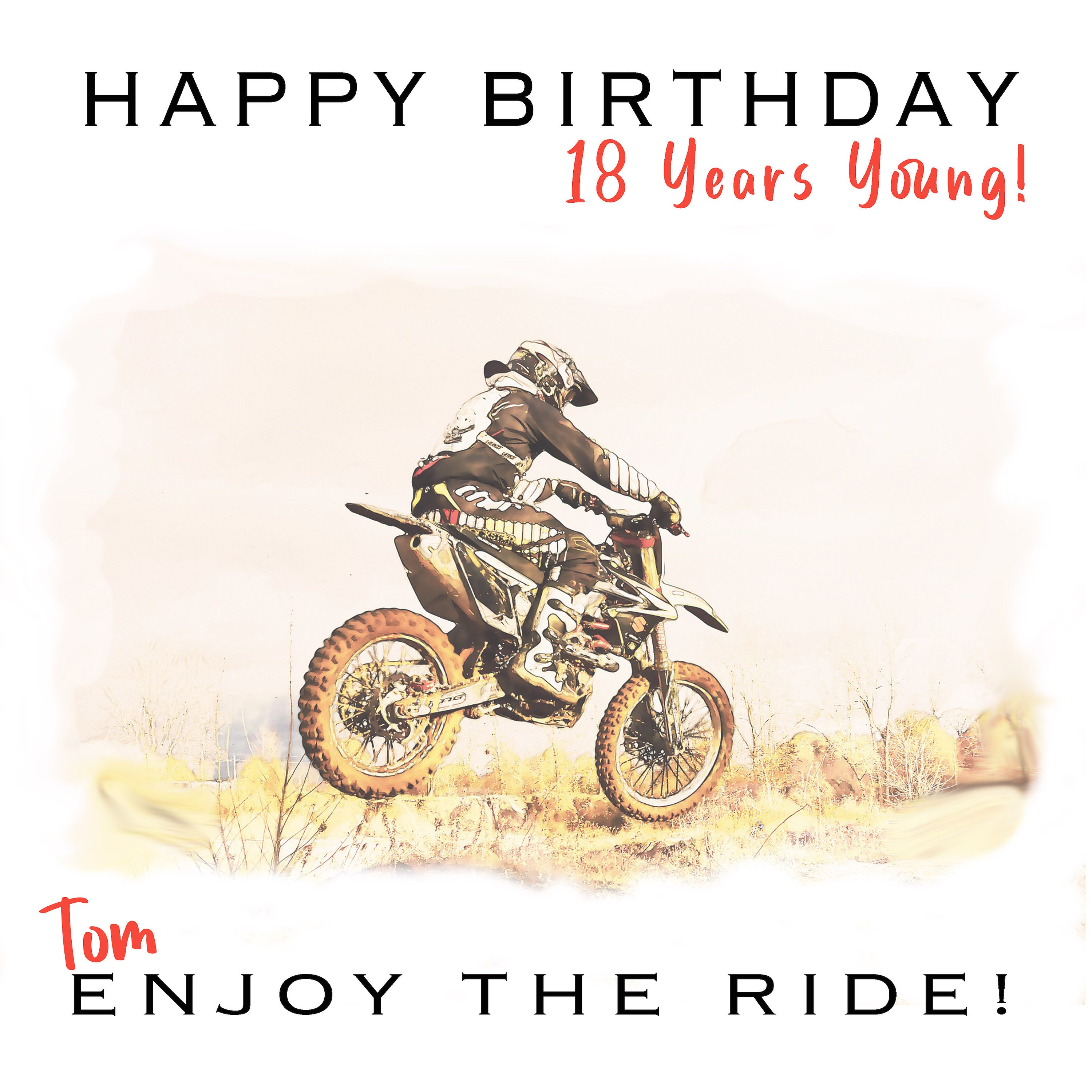 Motocross Enduro Dirt Bike Birthday Card Husband Boyfriend - Etsy UK