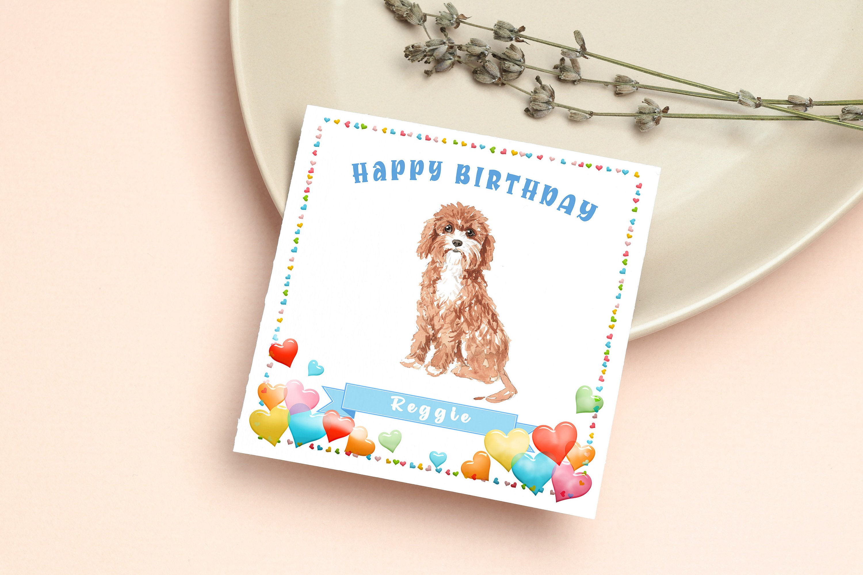 Cavapoo Birthday Card Cavapoo Dog Card Personalised Card - Etsy UK
