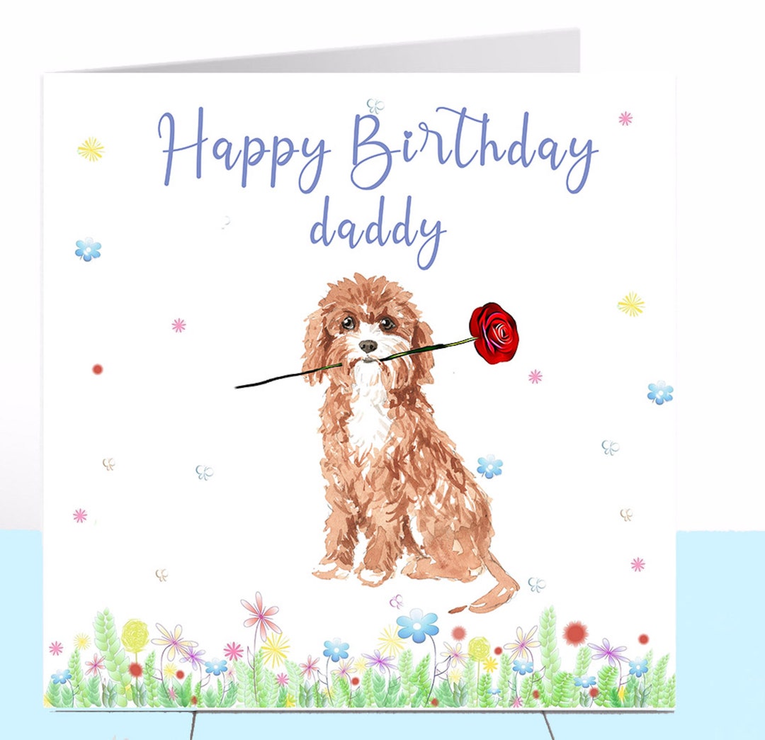 Cavapoo Dog Mummy Birthday Card, Cavapoo, Dog Birthday Card ...