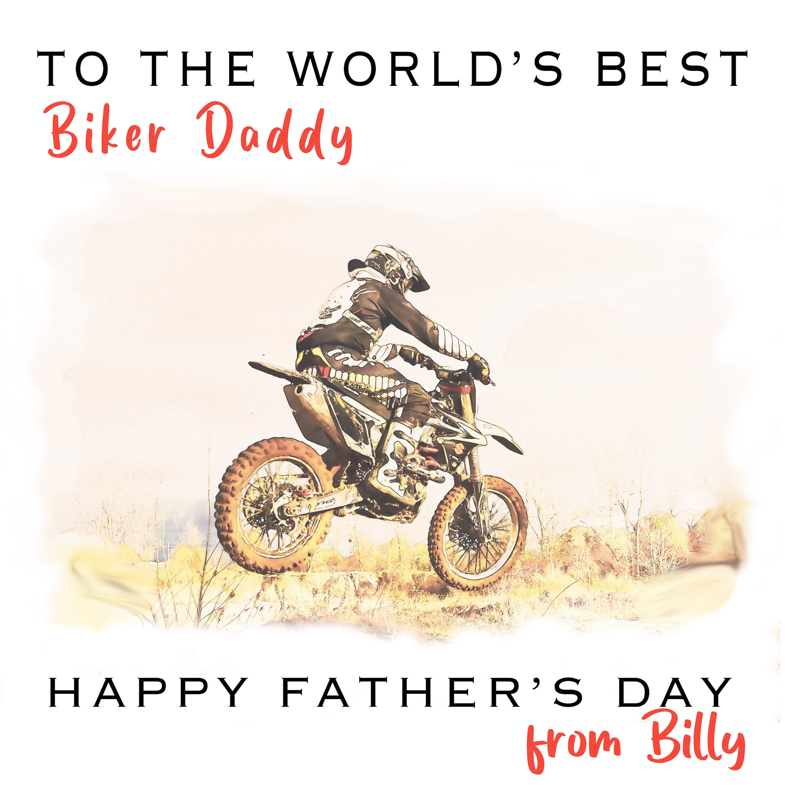 Motocross Enduro Dirt Bike Father's Day Card Motorbike - Etsy UK