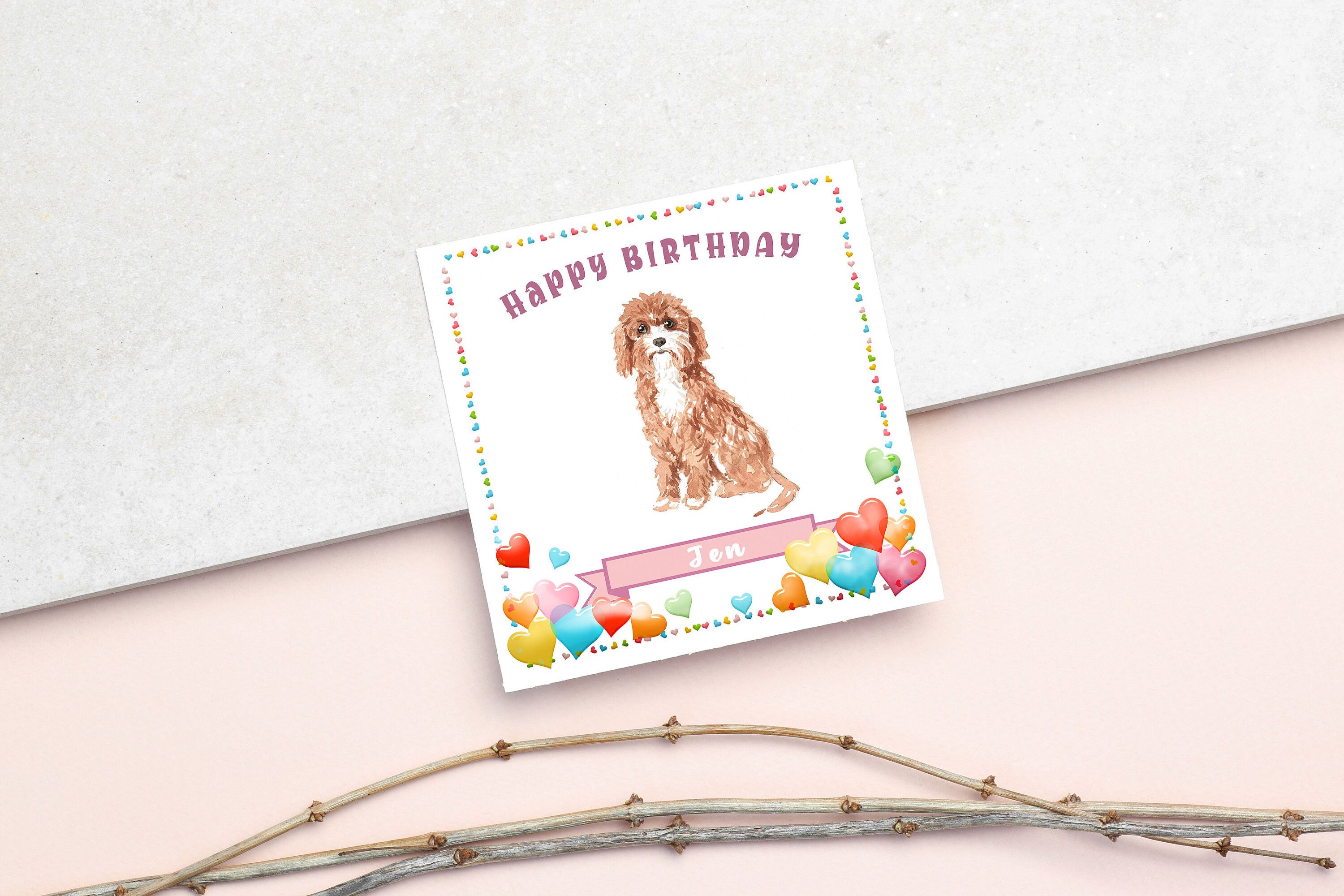Cavapoo Birthday Card Cavapoo Dog Card Personalised Card - Etsy UK