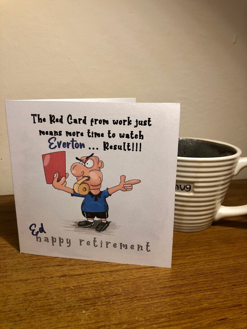 Football Retirement Card, Football, Chelsea, Liverpool, Everton ...