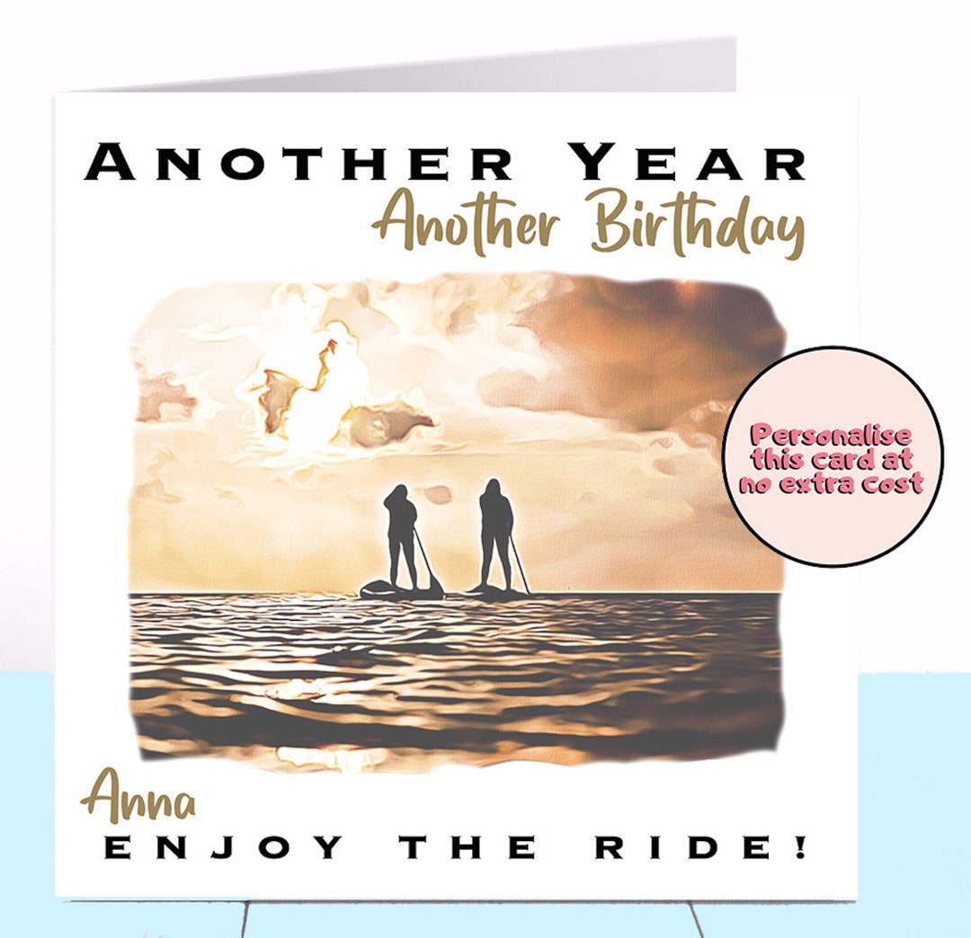 Paddle Boarder Birthday Card, SUP, Paddle Boarding, Dad Birthday Card ...