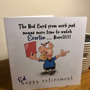 Football Retirement Card, Football, Chelsea, Liverpool, Everton ...