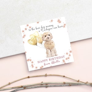 Cockapoo Dog Mummy Birthday Card, Cockapoo, Dog Birthday Card ...
