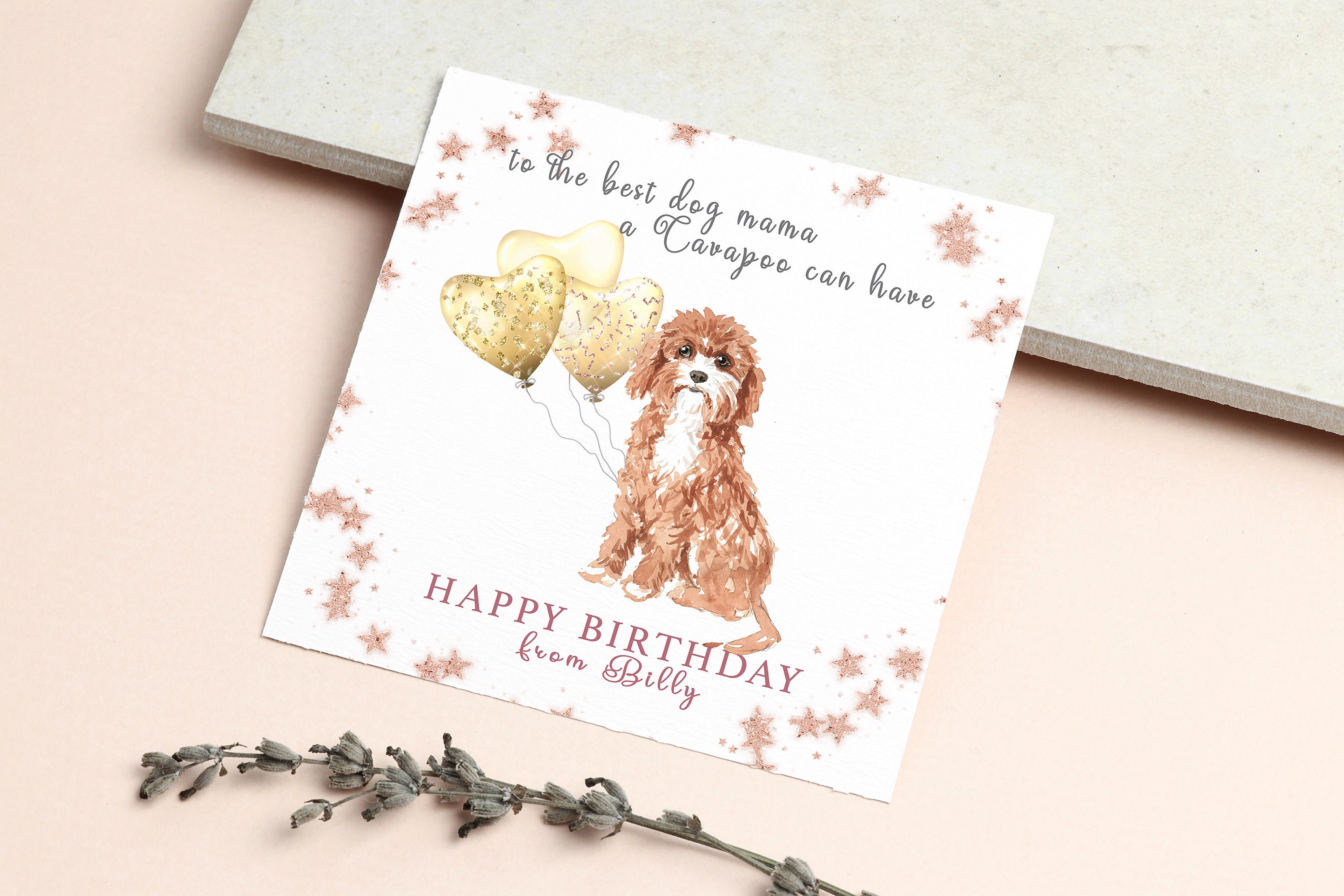Cavapoo Dog Mummy Birthday Card Cavapoo Dog Birthday Card - Etsy UK