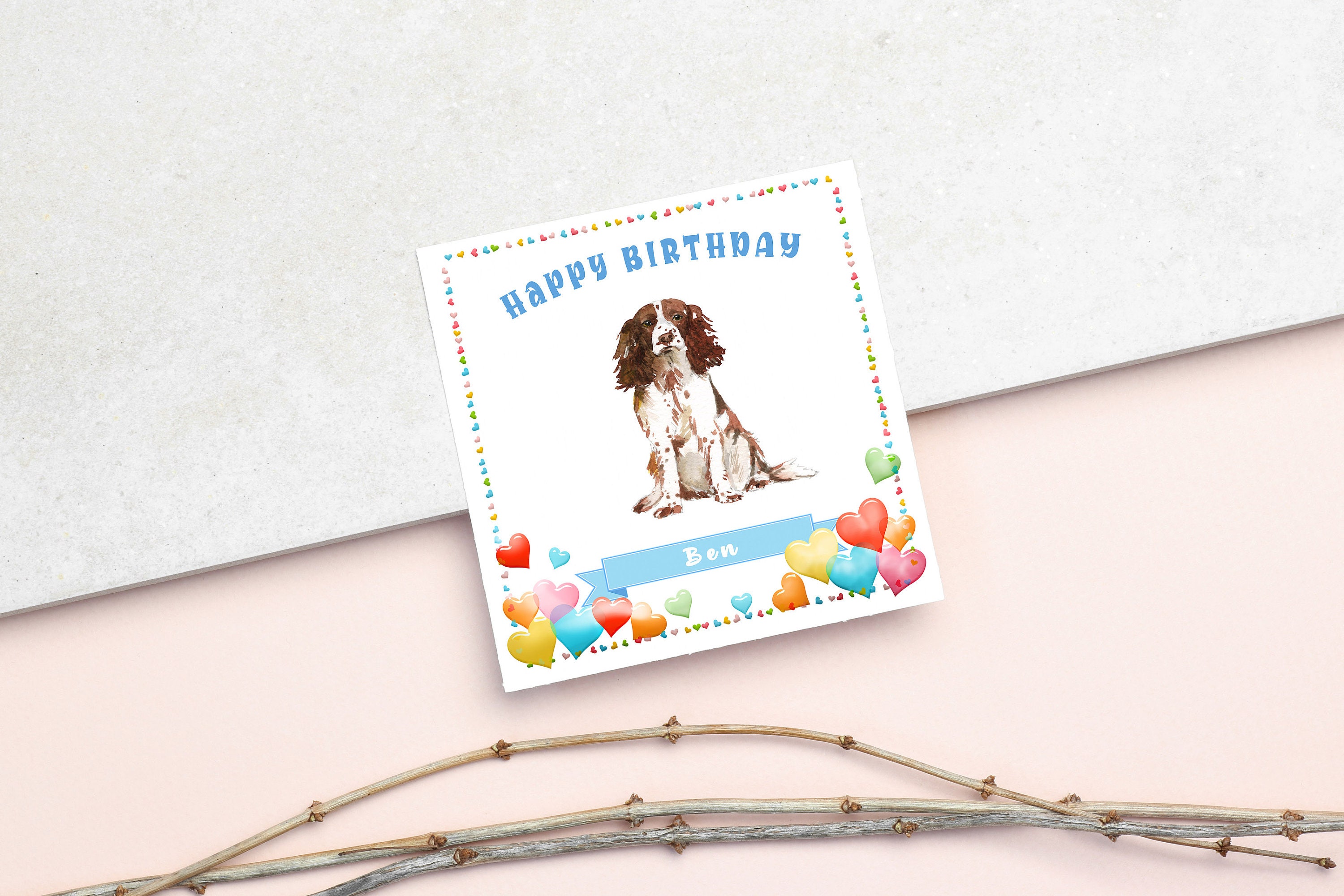 Springer Spaniel Birthday Card Springer Spaniel Dog Card | Etsy UK