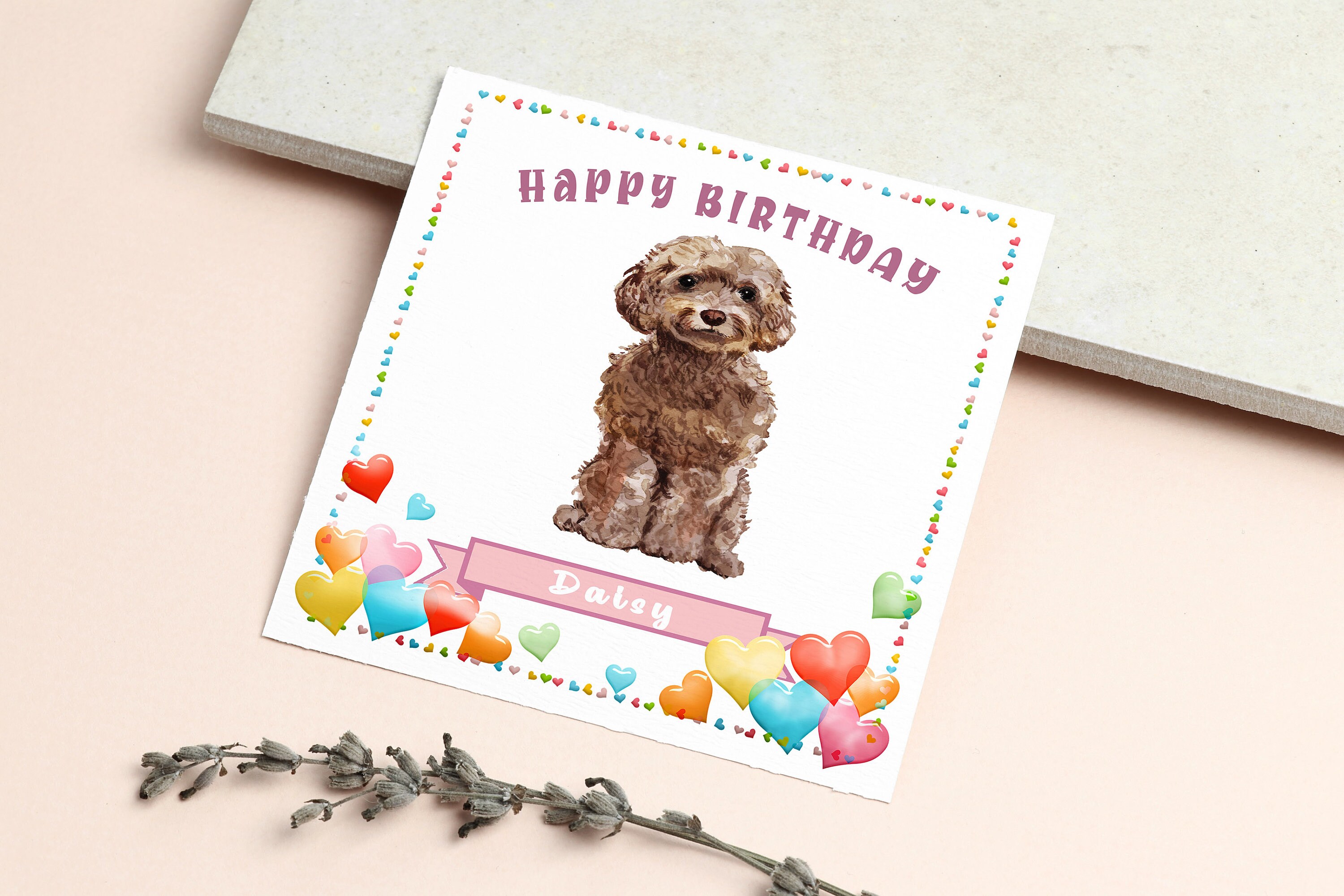 Cockapoo Birthday Card Cockapoo Dog Card Personalised Card - Etsy UK