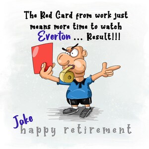 Football Retirement Card, Football, Chelsea, Liverpool, Everton ...