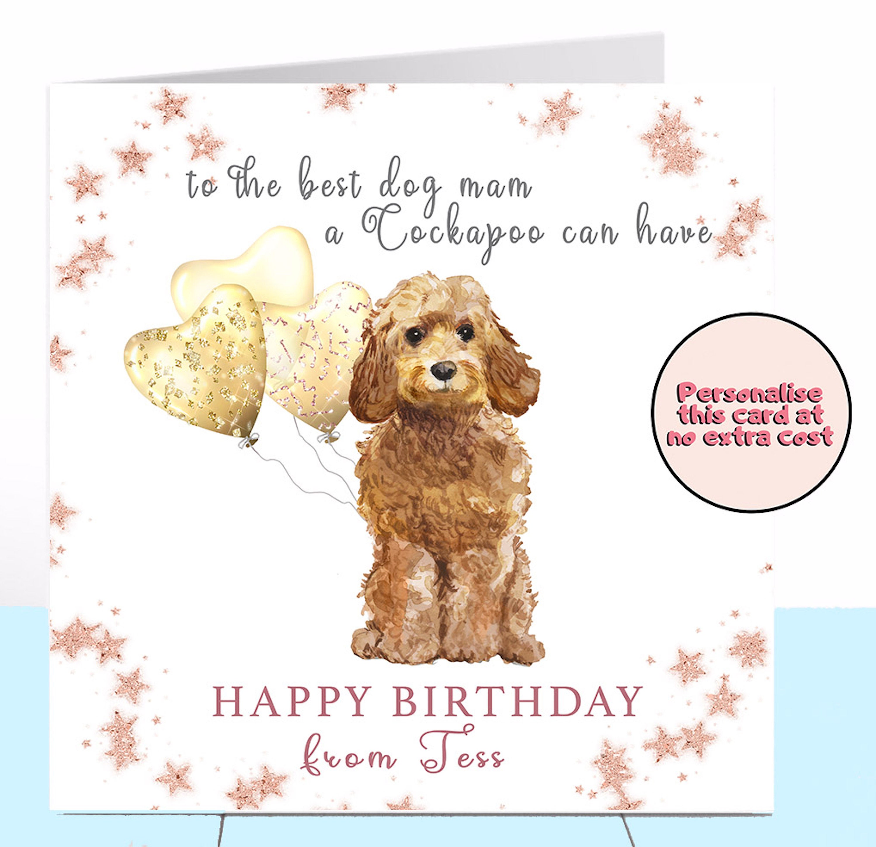 Cockapoo Dog Mummy Birthday Card Cockapoo Dog Birthday Card - Etsy UK