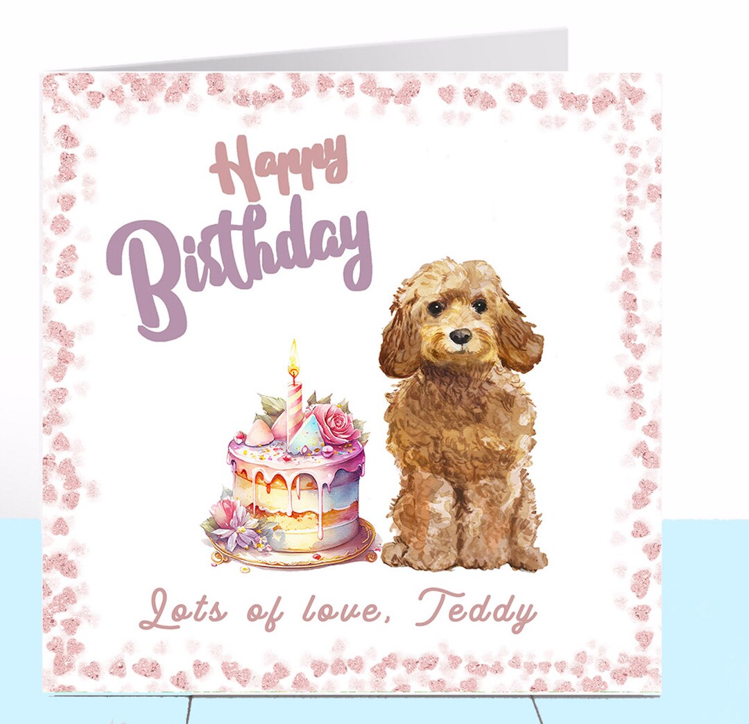 Cockapoo Dog Mummy Birthday Card, Cockapoo, Dog Birthday Card ...