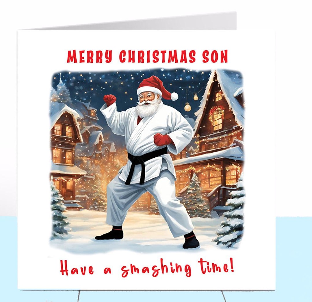 Karate Christmas Card, Martial Arts, Fitness, Taekwondo Judo Jiu Jitsu ...
