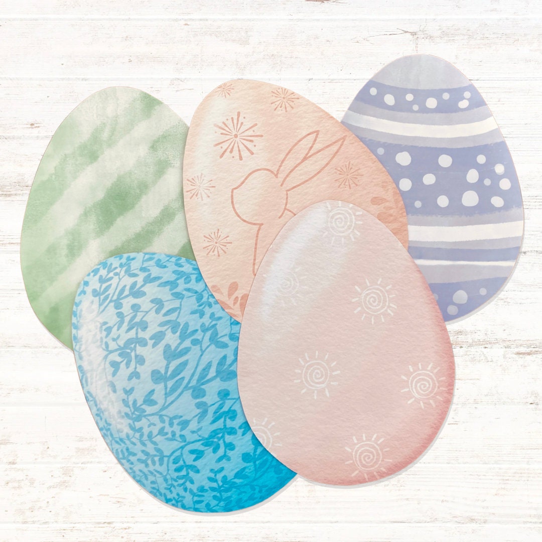 5 Easter Eggs Song Props - Etsy