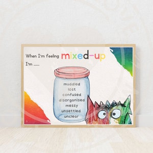 The Colour Monster Feeling Word Posters - Etsy
