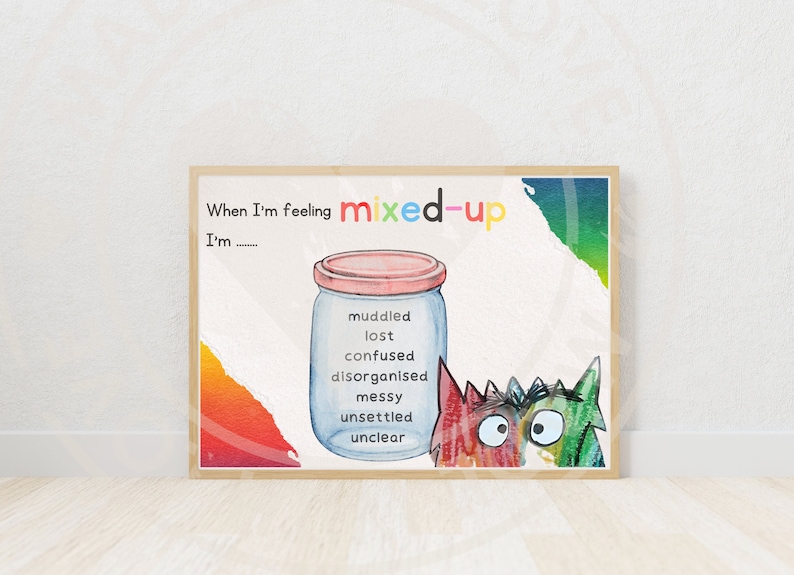 The Colour Monster Feeling Word Posters - Etsy Australia