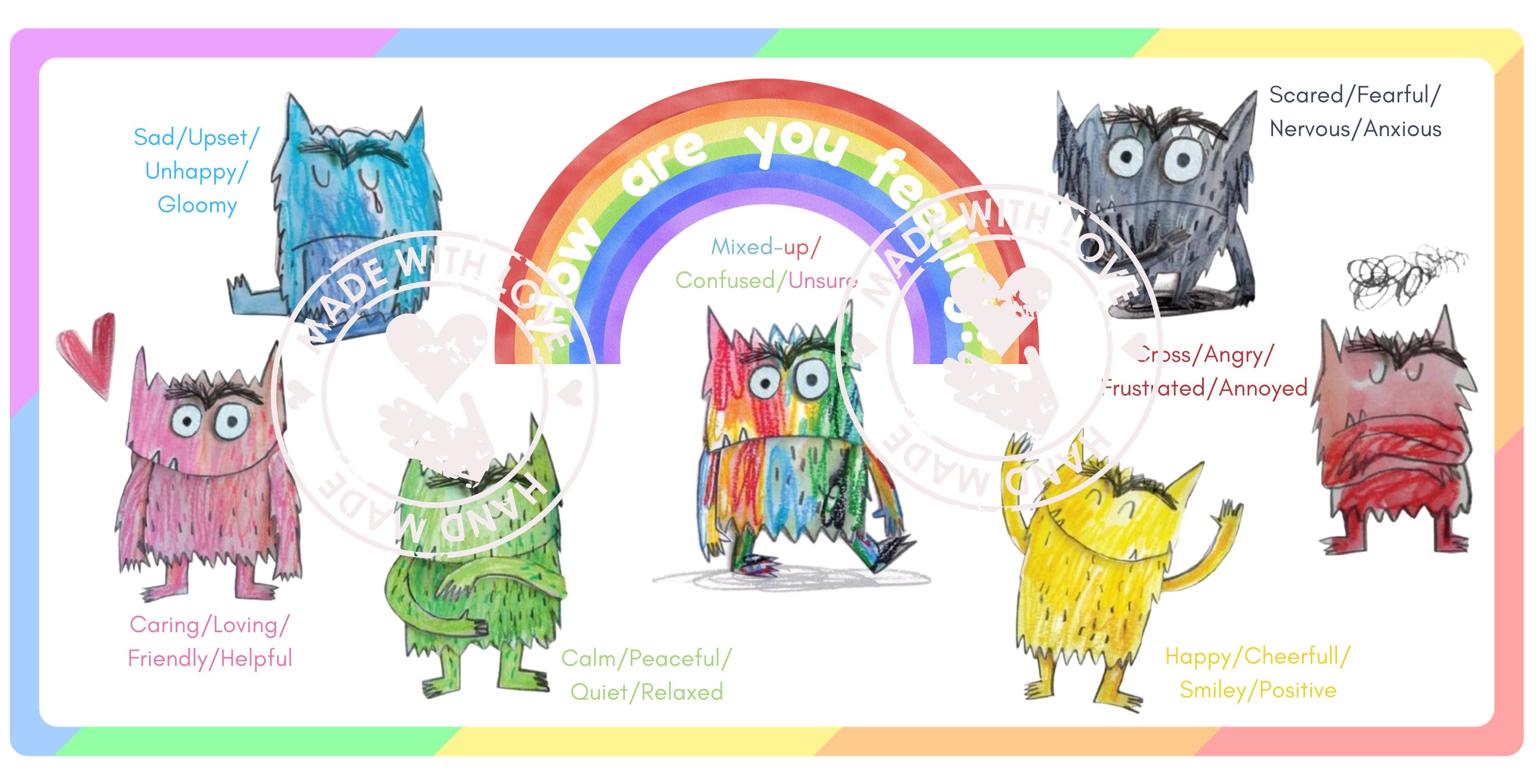 The Colour Monster Fridge/desk Sheets - Etsy Australia
