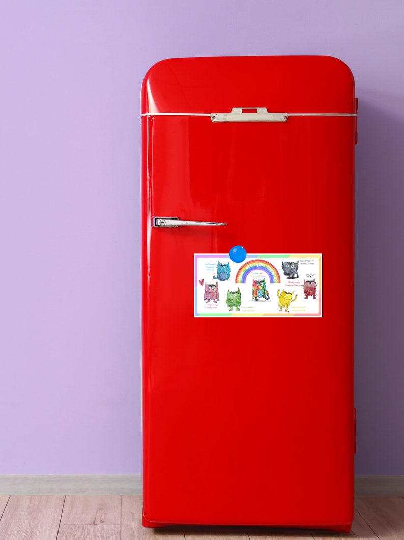 The Colour Monster Check in Sheets (fridge/desk/pillow) - Etsy