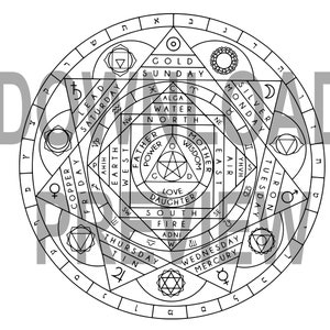 7 Hermetic Principles Symbol - High Resolution SVG, PNG Instant ...