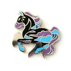 Storm Horse Pin Set Gold or Silver Plated Hard Enamel Pin | Etsy