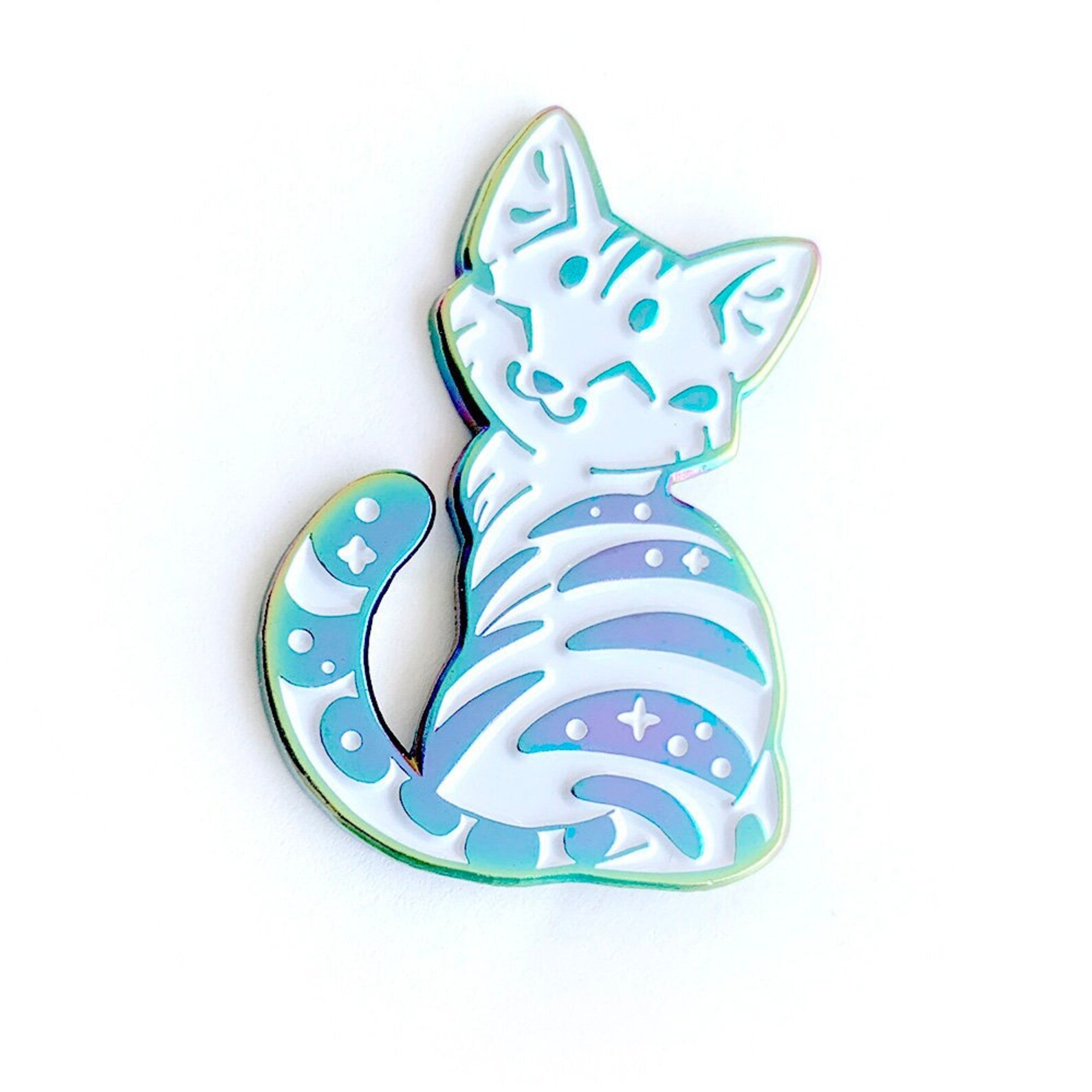Rainbow Tabby Cat Enamel Pin a Soft Enamel Pin Set With - Etsy