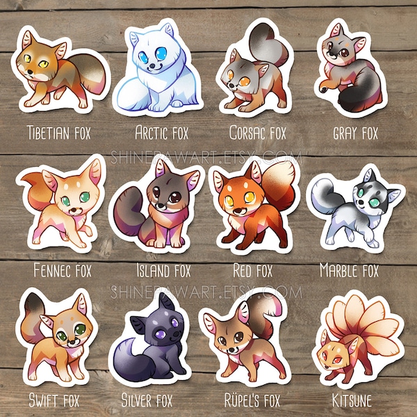 Fox Sticker - Etsy