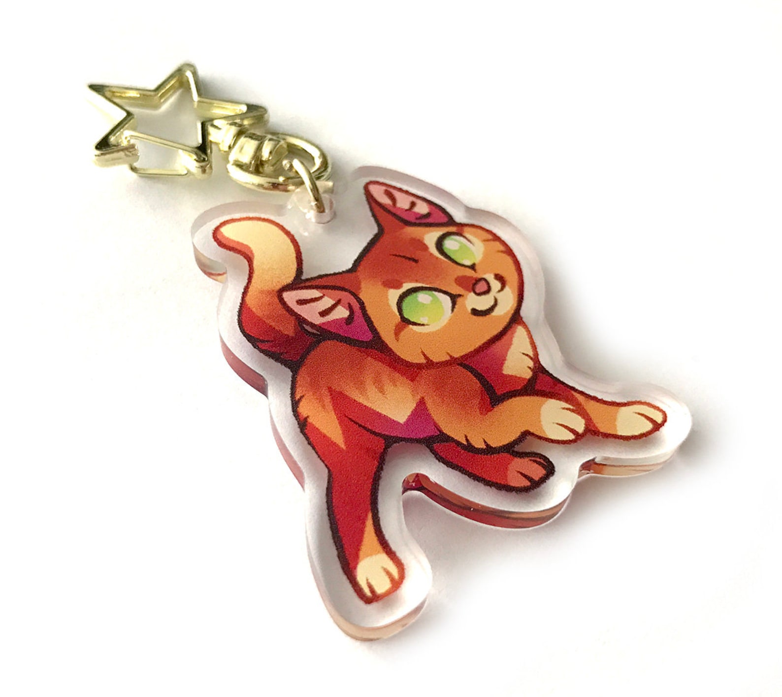 Warrior Cats Keyring Charm - Clear Double Sided Acrylic Keyring Charms ...
