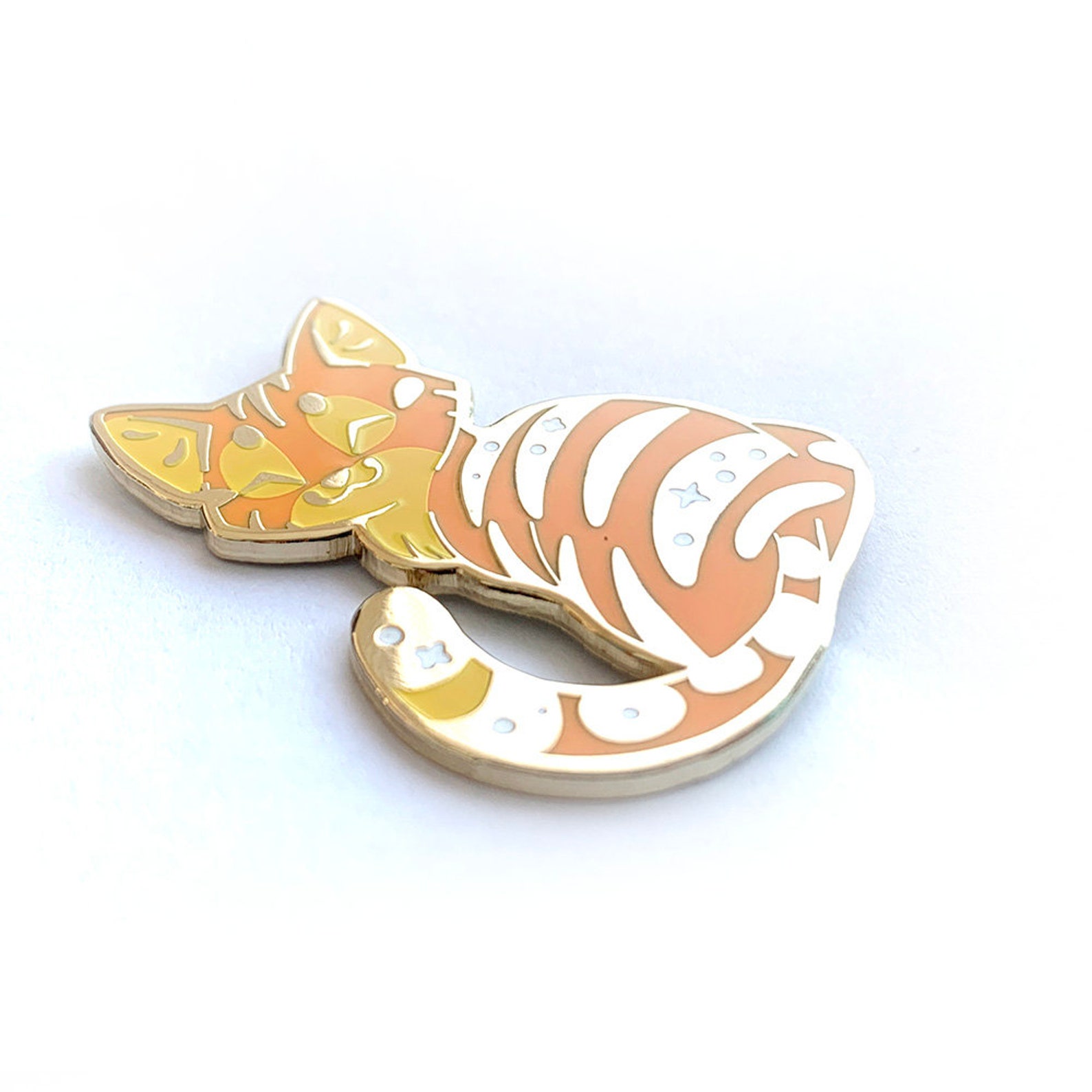 Rainbow Tabby Cat Enamel Pin a Soft Enamel Pin Set With - Etsy