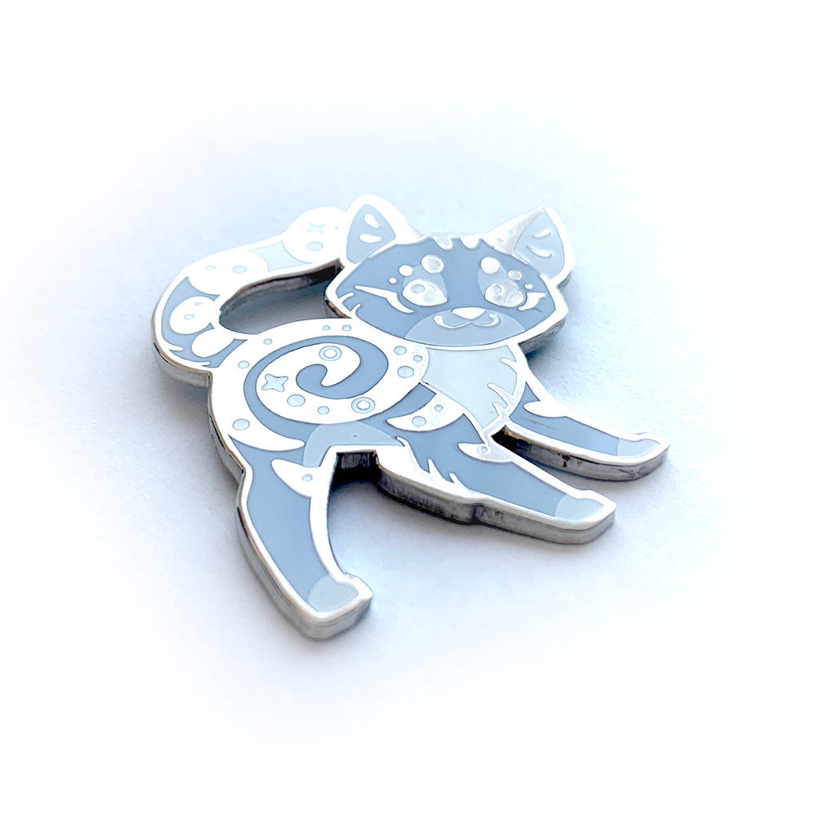 Rainbow Marbled Cat Enamel Pin - a Soft Enamel Pin Set With Rainbow ...