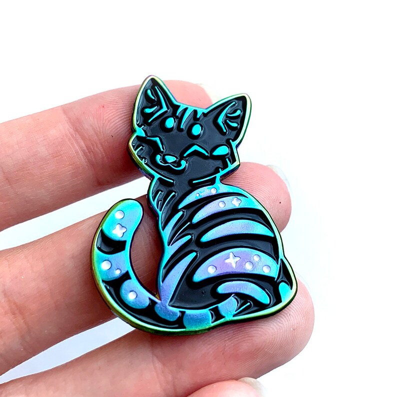 Rainbow Tabby Cat Enamel Pin a Soft Enamel Pin Set With - Etsy