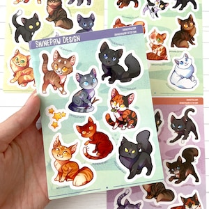Warrior Cats Sticker Sheet Set - Glossy Vinyl Stickers With Cats ...