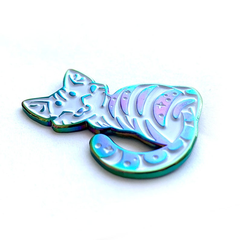 Rainbow Tabby Cat Enamel Pin a Soft Enamel Pin Set With - Etsy